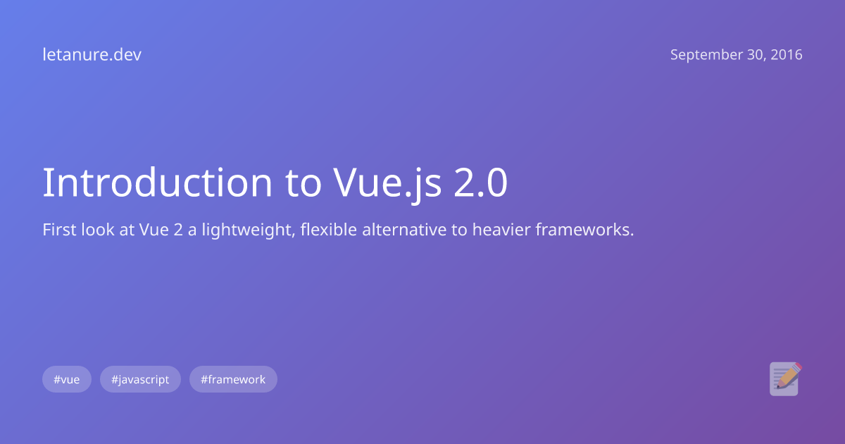 Introduction to Vue.js 2.0 | Luiz Tanure