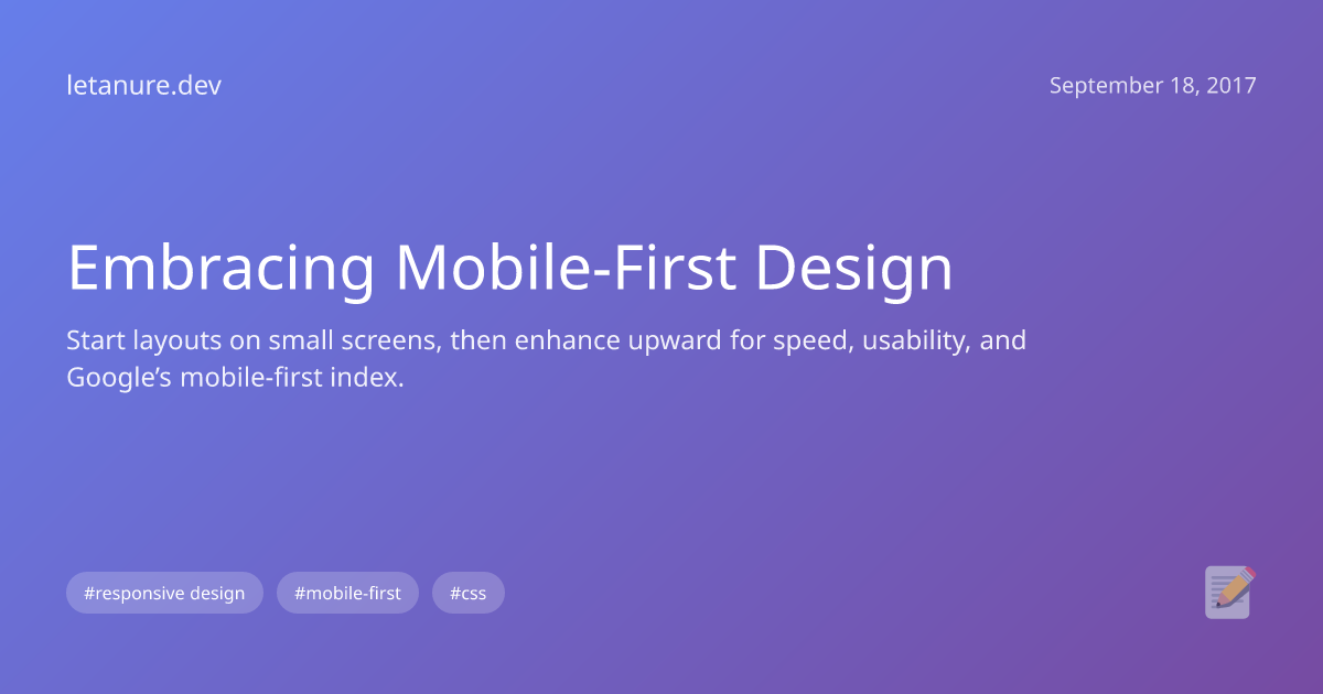 Embracing Mobile‑First Design | Luiz Tanure